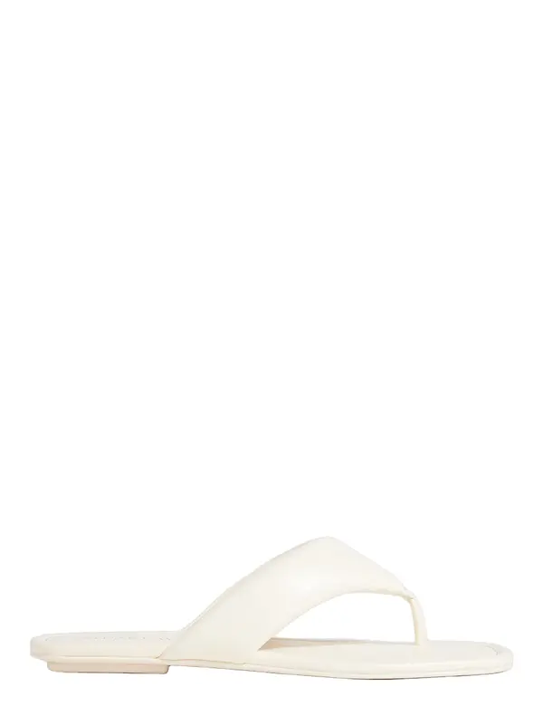 STUART WEITZMAN Maui Padded Leather Flip Flops - Ivory