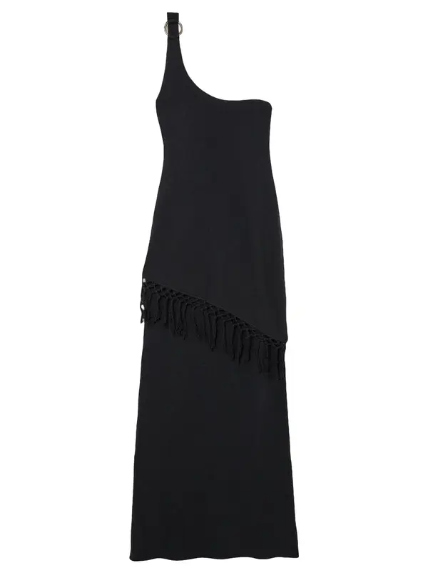 Savannah Morrow Saanj One-shoulder Cotton Maxi Dress - Black