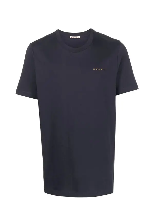 Marni Cotton Logo T Shirt - Black