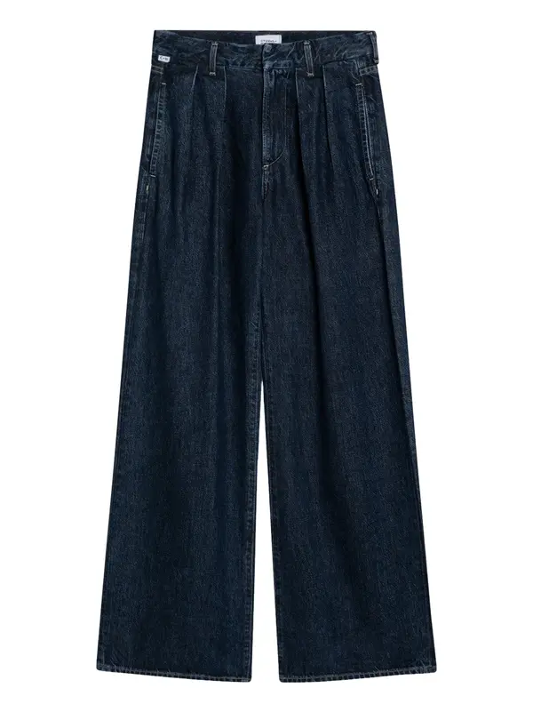 Citizens Of Humanity Pleated Wide-leg Jeans - Blue