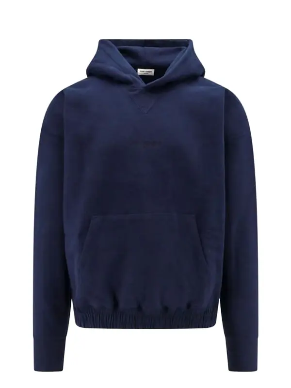 Saint Laurent Cotton Fleece Sweatshirt - Blue