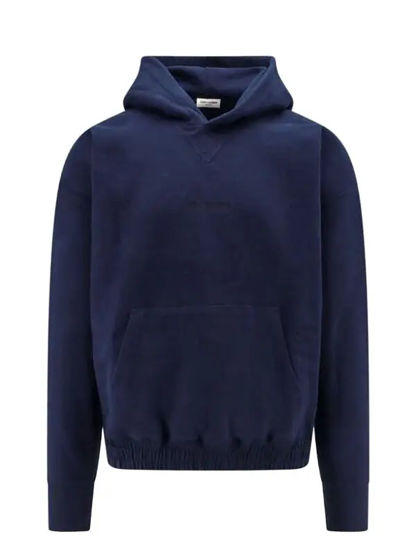 Saint Laurent Cotton Fleece Sweatshirt - Blue