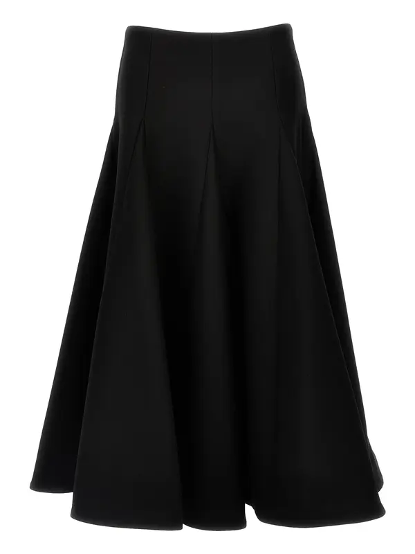 Valentino Garavani Solid Crepe Couture Skirt - Black