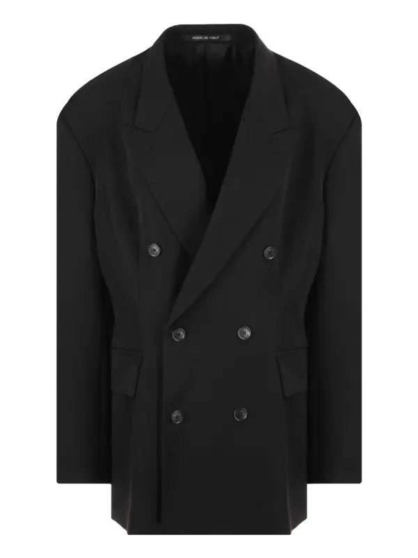 Balenciaga Wool Double-breasted Jacket - Black