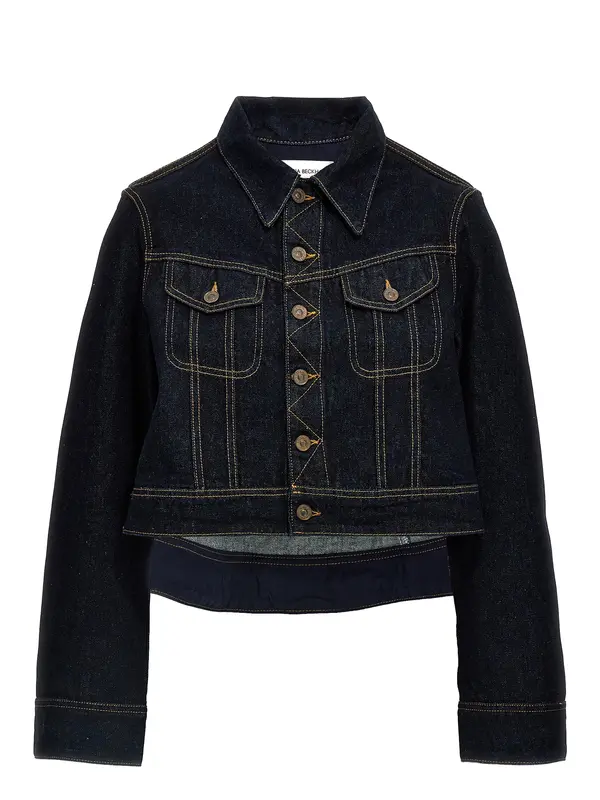 Victoria Beckham Cropped Jacket - Blue