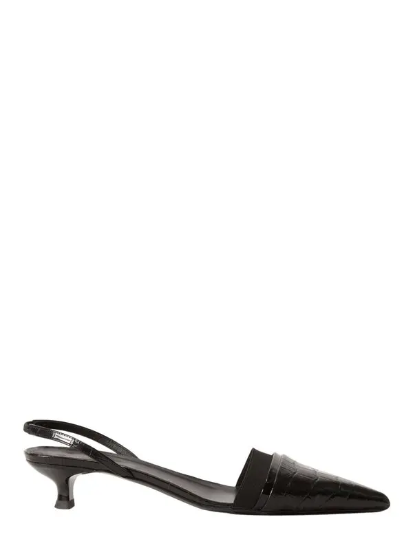 HOUSE OF DAGMAR Leather Slingback - Black