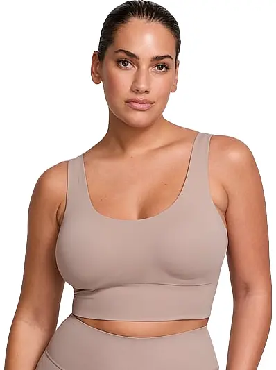 Victoria's Secret Vsx Elevate™ Seamless-comfort Sports Bra - Beige