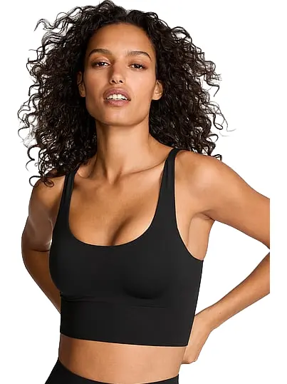 Victoria's Secret Vsx Elevate™ Seamless-comfort Sports Bra - Black
