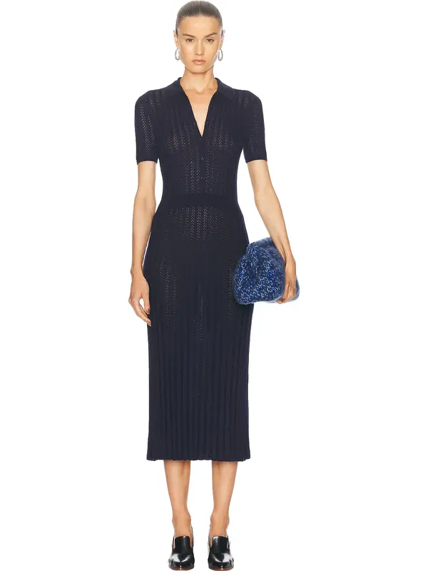 Gabriela Hearst Elvis Shirt Dress - Dark Navy