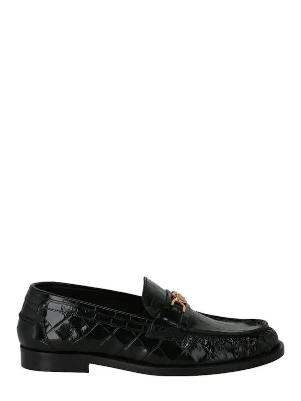 Versace Medusa '95 Croc-effect Loafers - Black