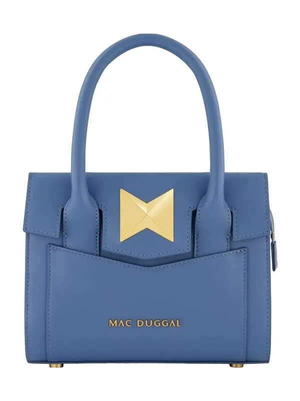 Mac Duggal Gold-plated Hardware Small Leather Tote Bag - Twilight