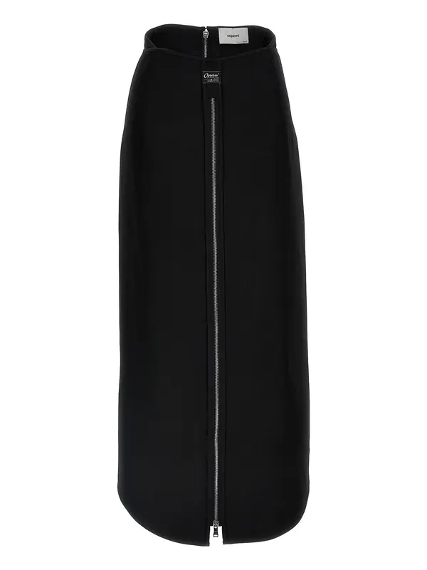 Coperni Long Zip Skirt - Black