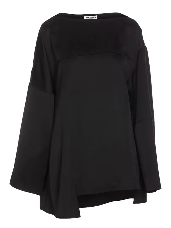 JIL SANDER Blend Silk Blouse - Black