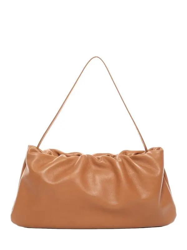 THE ROW Xl Bourse Leather Shoulder Bag - Neutral