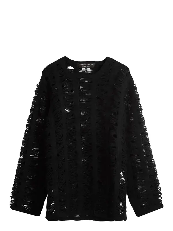 Comme Des Garçons Splash Pattern Knit - Black