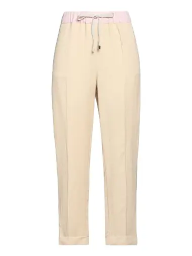 Liviana Conti High Waisted Tapered Leg Trousers - Beige