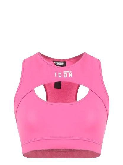 Dsquared2 Sleeveless Crewneck Top With Cut Out Detail - Fuchsia