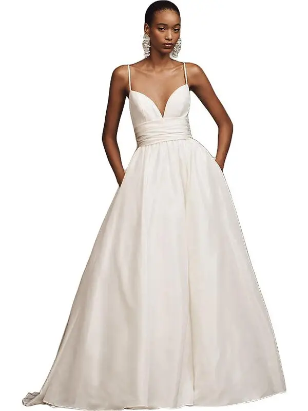 Watters Sapphie Sweetheart Taffeta Ballgown - Ivory