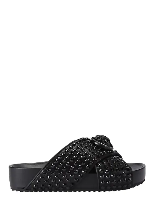 Kurt Geiger Chelsea Crystal-embellished Sandals - Blk/other
