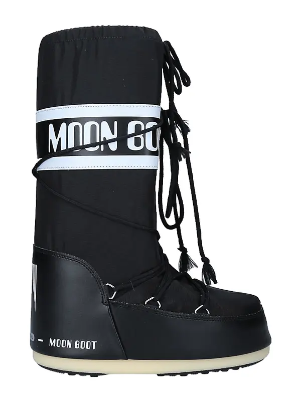 Moon Boot Icon Brand-print Shell Boots - Black