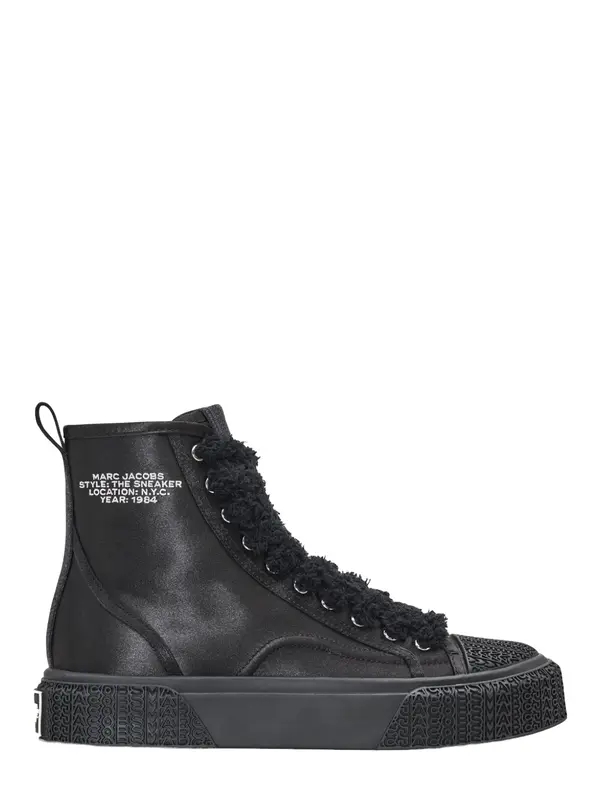 Marc Jacobs Satin High-top Sneakers - Black