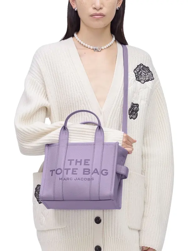 Marc Jacobs Small Leather Tote Bag - Purple