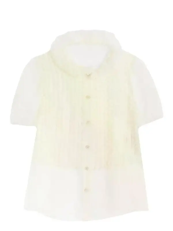 Valentino Garavani Chiffon Button Down Shirt - White