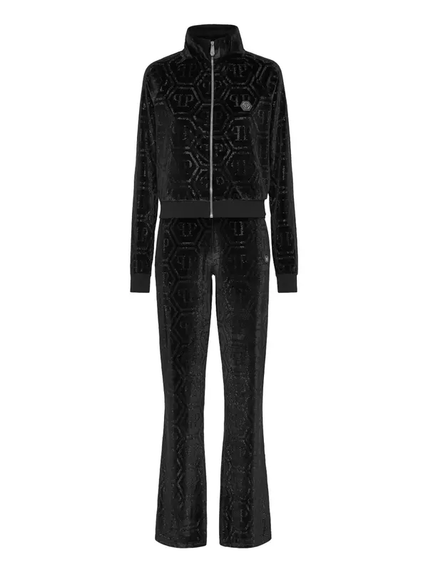 Philipp Plein Monogram-embellished Track Pants - Black