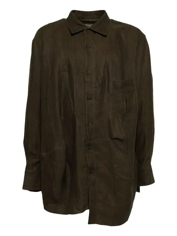 ZIGGY CHEN Linen Shirt - Brown