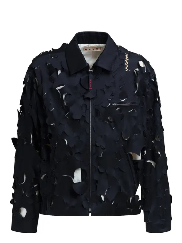 Marni Cut-out Bomber Jacket - Black