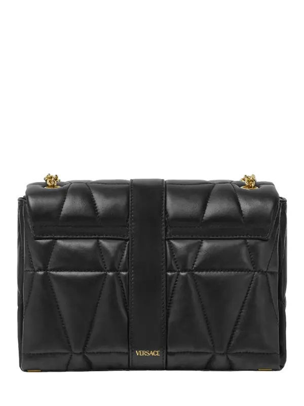 Versace Kleio Quilted Shoulder Bag - Black