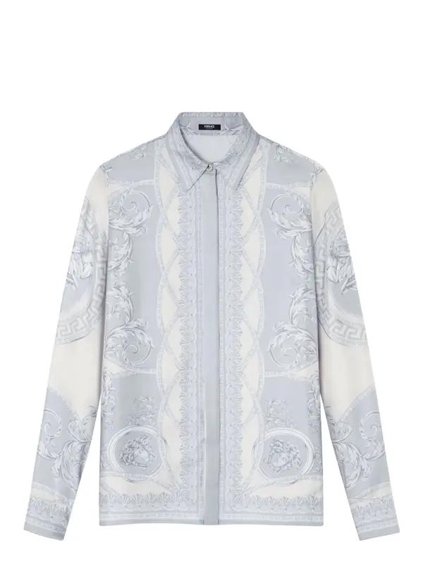 Versace La Coupe Des Dieux Silk Shirt - Blue