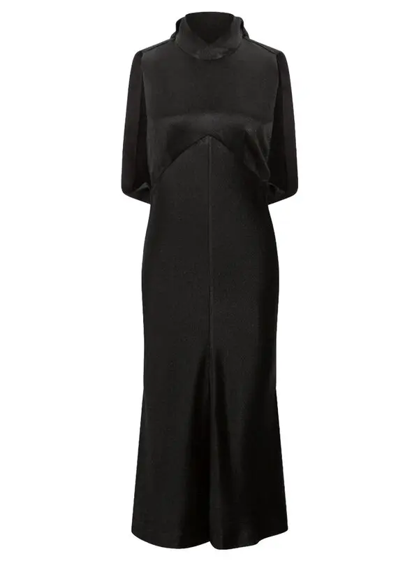 Shanghai Tang Bias-cut Backless Dress - Black
