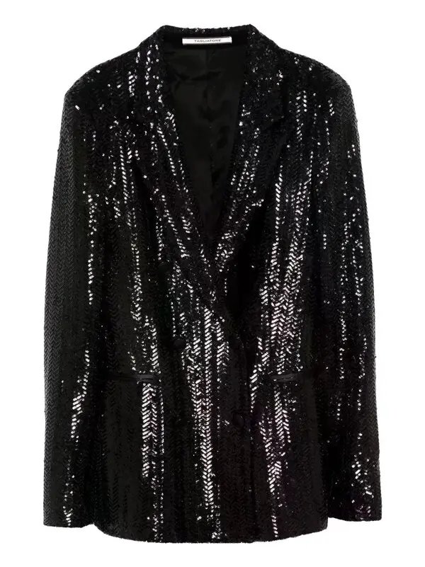 Tagliatore Sequinned Blazer - Black