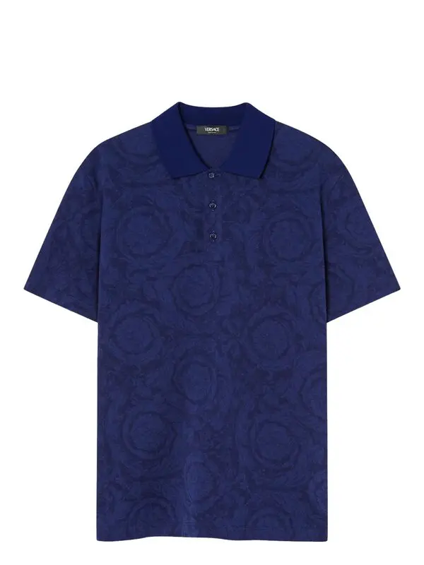 Versace Barocco Polo Shirt - Blue