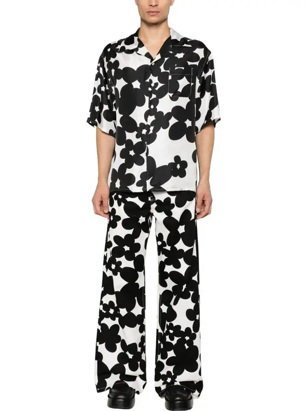 Marni Floral-print Shirt - Black