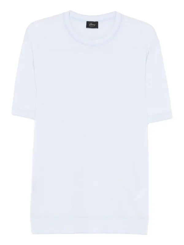 Brioni Fine-knit T-shirt - Blue