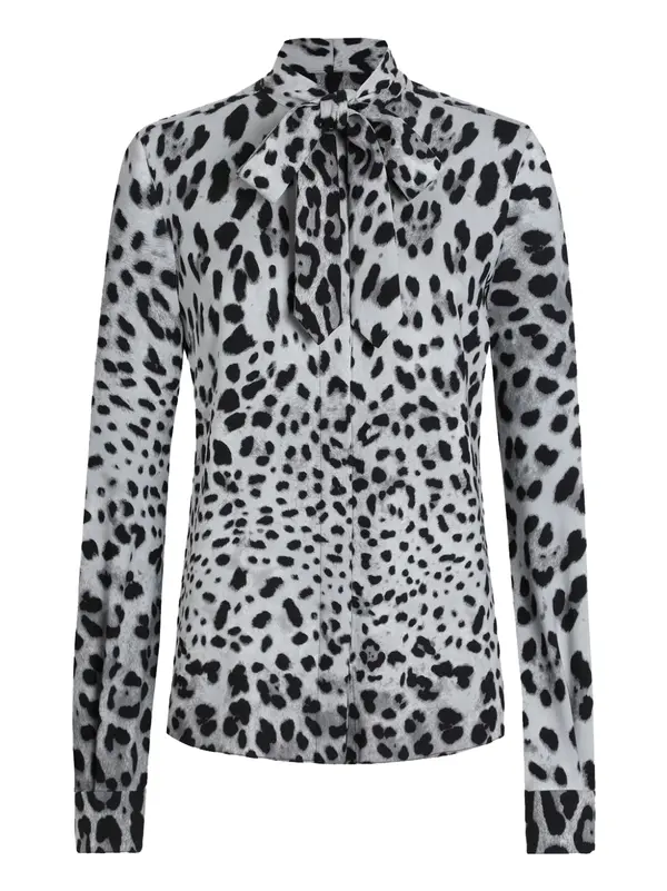 Dolce & Gabbana Animal-print Blouse - Grey