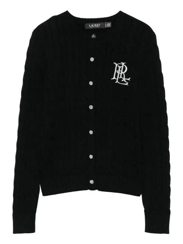 Ralph Lauren Logo-embroidered Cardigan - Black