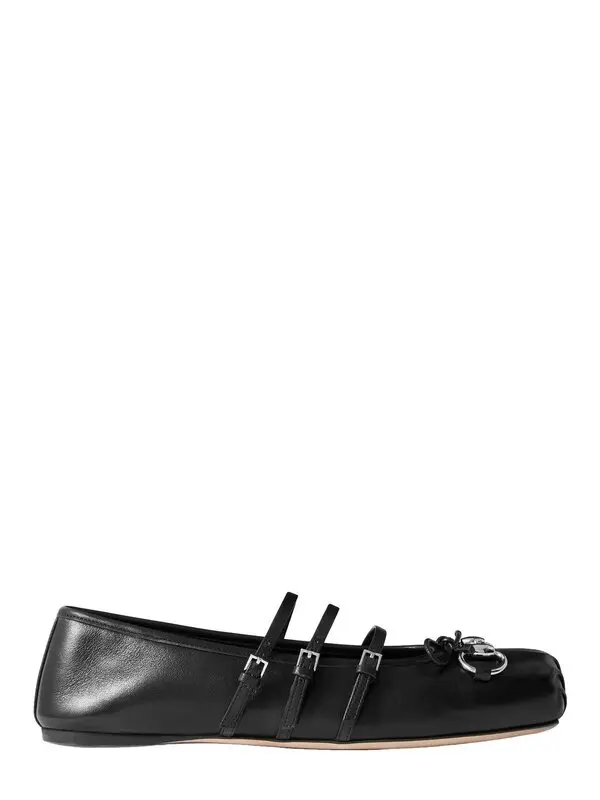 Gucci - Gucci Horsebit Leather Ballet Flats