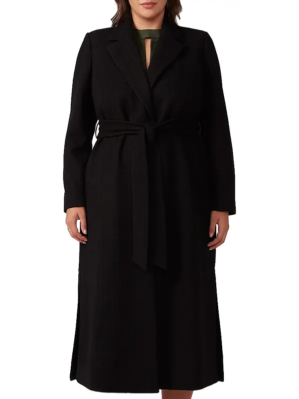 ESTELLE Charmed Robe Coat - Black