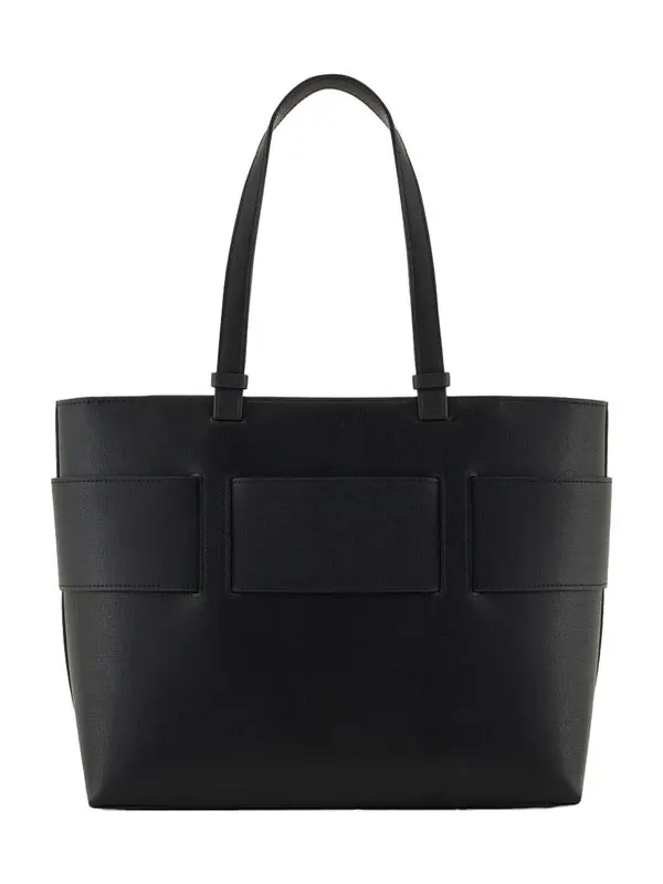 Armani Exchange Logo Plaque Tote Bag - Black