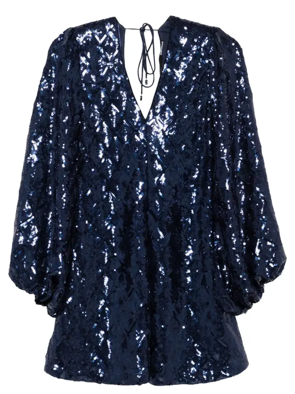 Remain Birger Christensen Sequinned Mini Dress - Blue