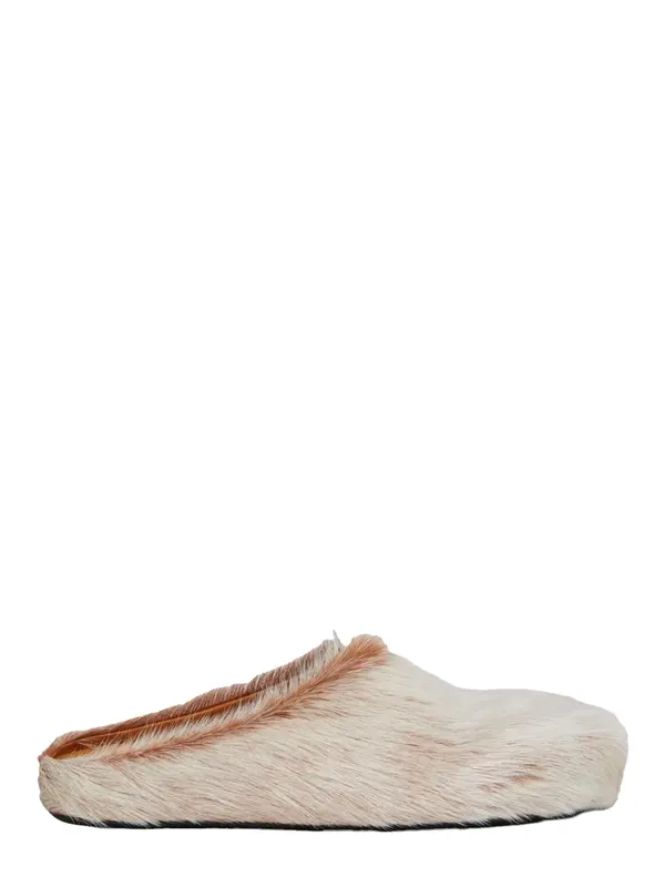 Marni Calf Hair Clogs - Neutrals