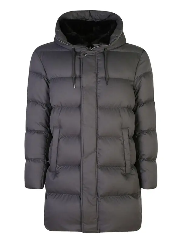 Herno Logo-plaque Padded Coat - Grey