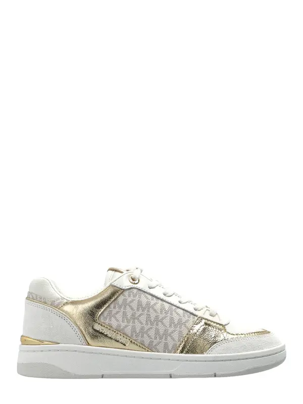 Michael Kors Metallic Leather Sneakers - White