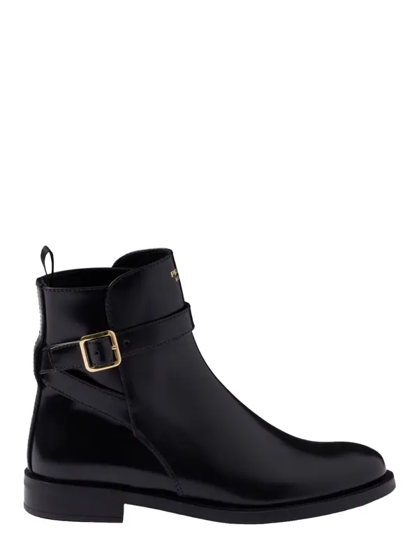 Prada Logo-print Ankle Boots - Black
