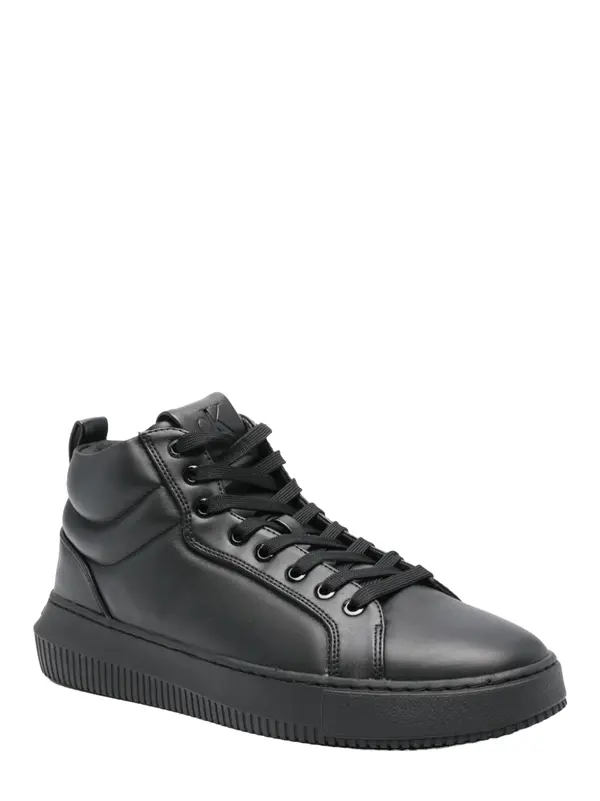 Calvin Klein Leather Sneakers - Black