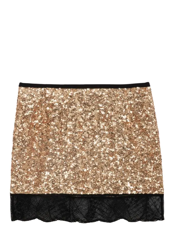 Zadig&Voltaire Justicias Mini Skirt - Gold