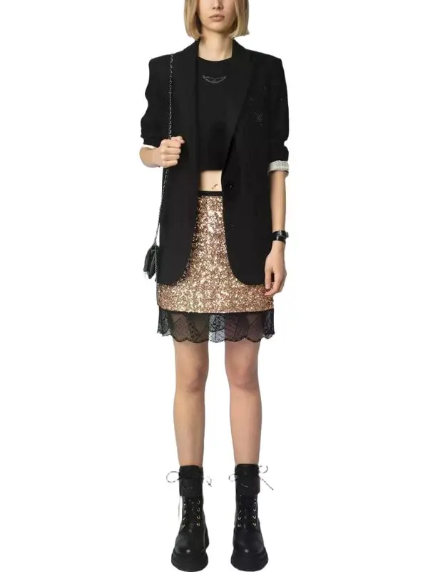 Zadig&Voltaire Justicias Mini Skirt - Gold